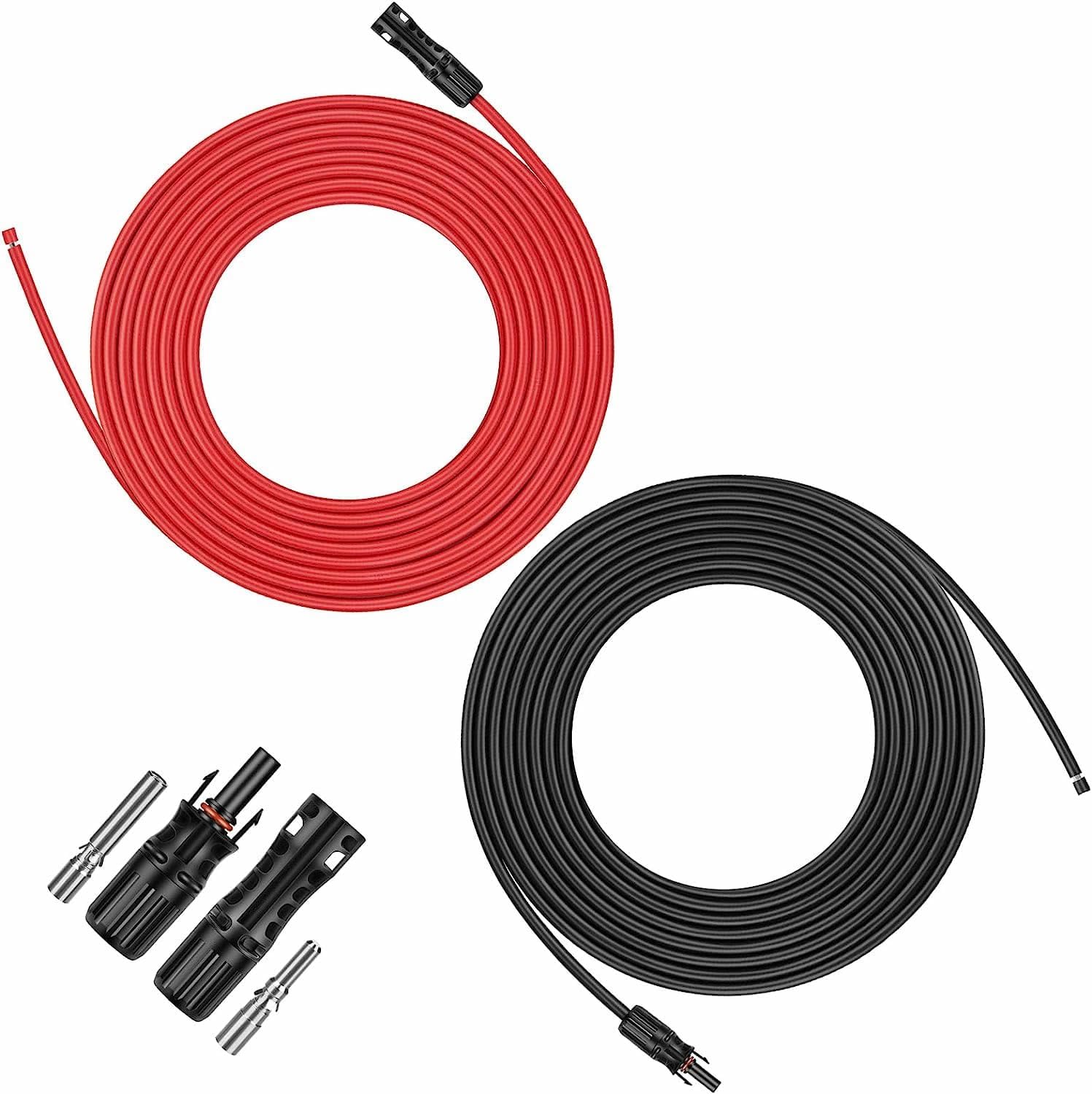 Amazon.com: WindyNation 8 AWG 8 Gauge Pair 70 Feet Black + 70 Feet Red ...