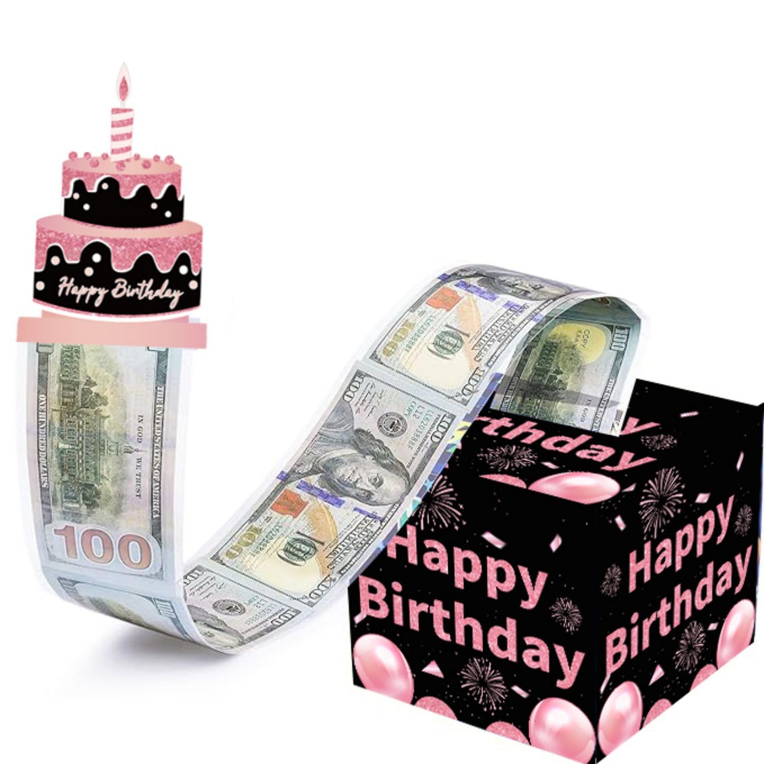 Amazon.com: Happy Birthday Money Gift Box with DIY Stickers for Any Age ...