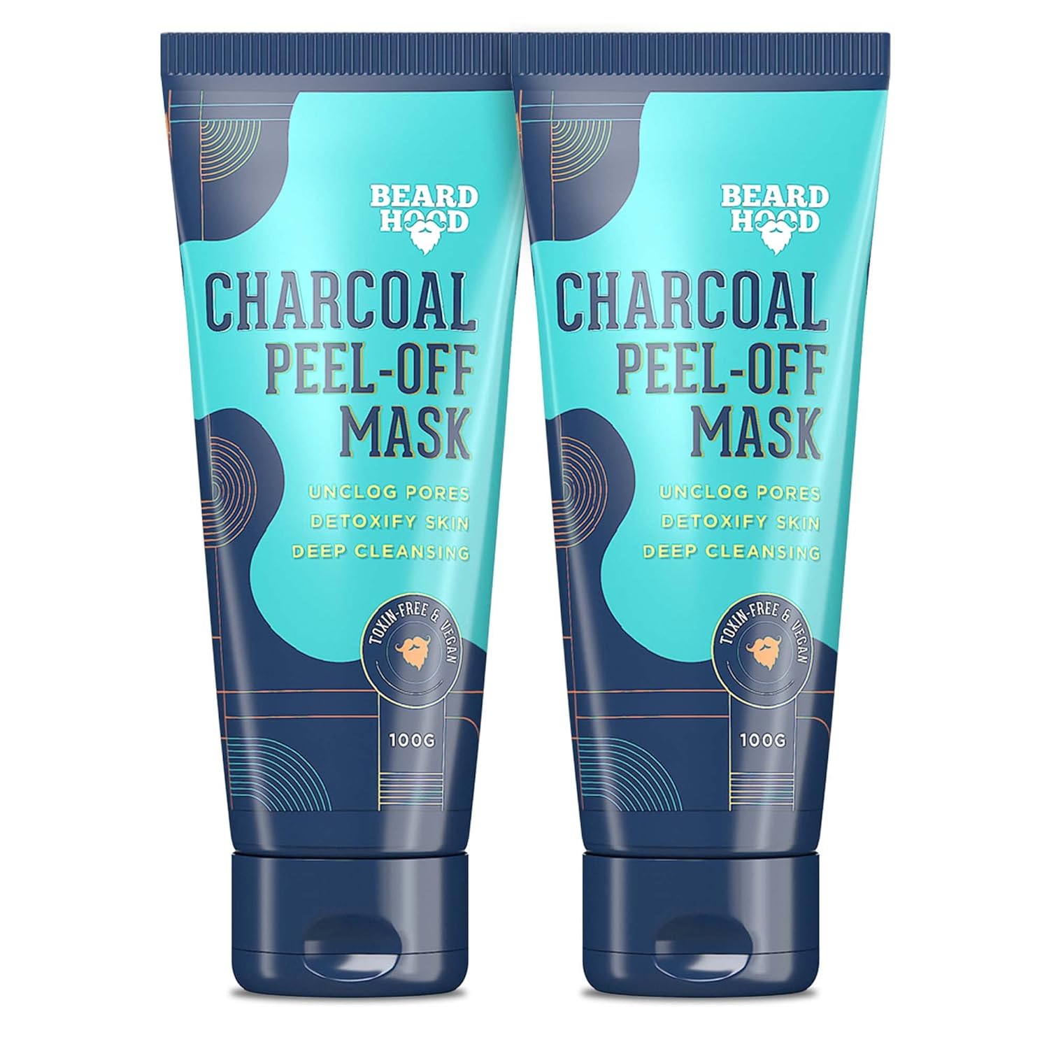 Amazon.com : Beardhood Charcoal Peel Off Mask, Set of 2, 7 Ounce ...
