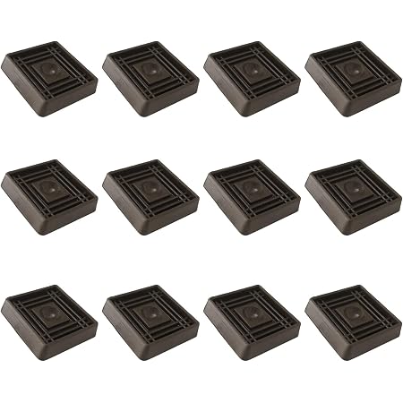 Amazon.com: VOCOMO 3X3 Caster Cups, Square Rubber Furniture Cups with ...