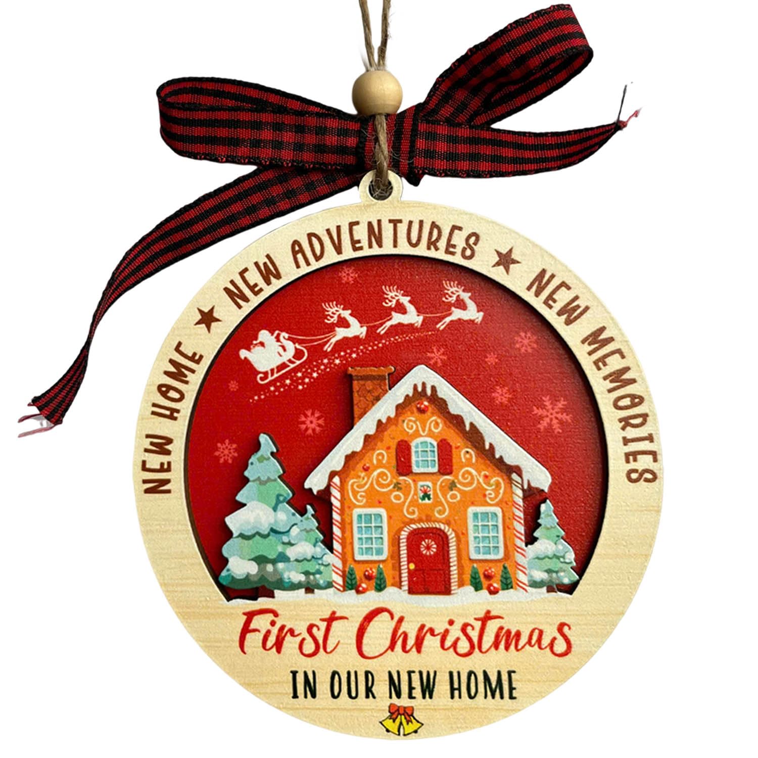 Amazon.com: New Home Ornament 2024, First Christmas in Our New Home Ornaments, First House ...