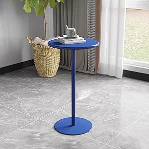 Amazon.com: Blue Coffee Tables for Living Room End Tables, Round Height ...