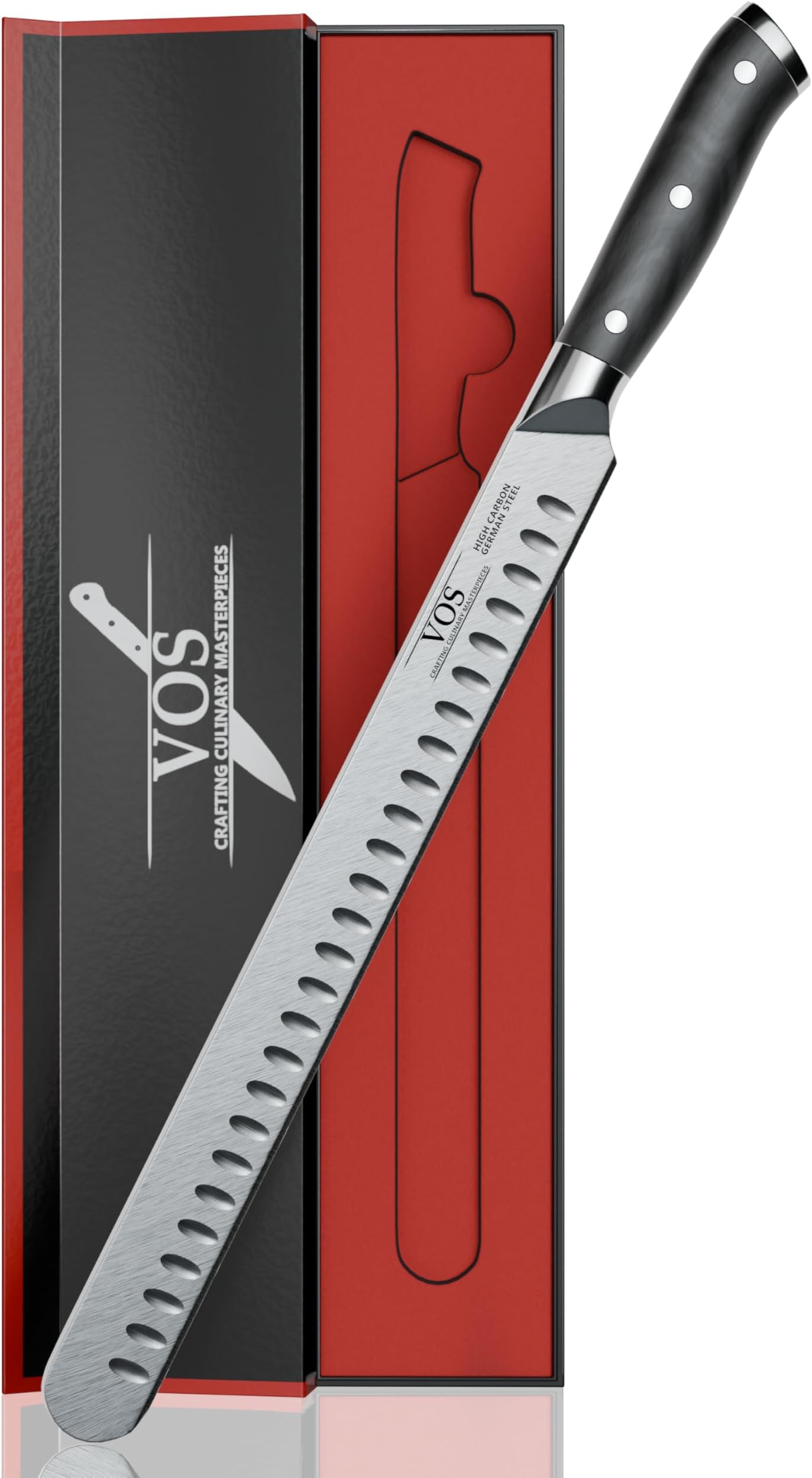 Amazon.com: Vos 12'' Carving & Brisket Knife - Razor Sharp German Steel ...