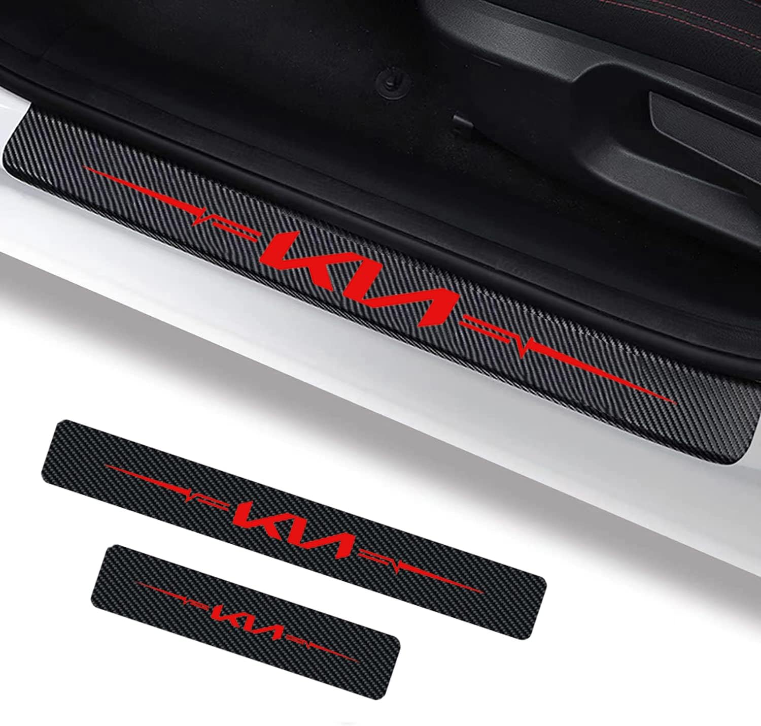 HAPIZWLU 4PCS Car Door Sill Protector Door Entry Guard Threshold ...
