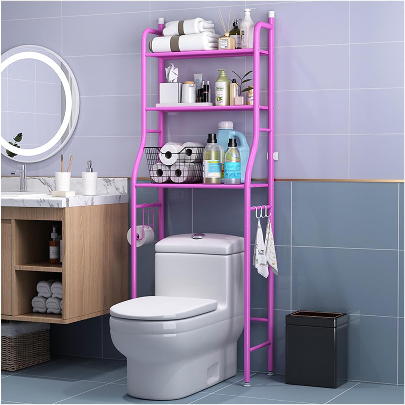 Amazon.com: CACXKEP Over Toilet Organizer Bathroom Storage Over The ...