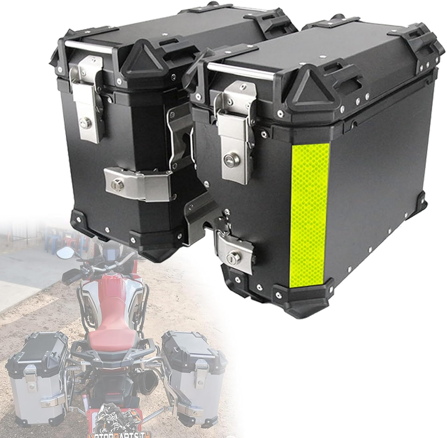 Amazon.com: VUSNPL Aluminum side cases for Motorcycle 38L Tour Trunk ...