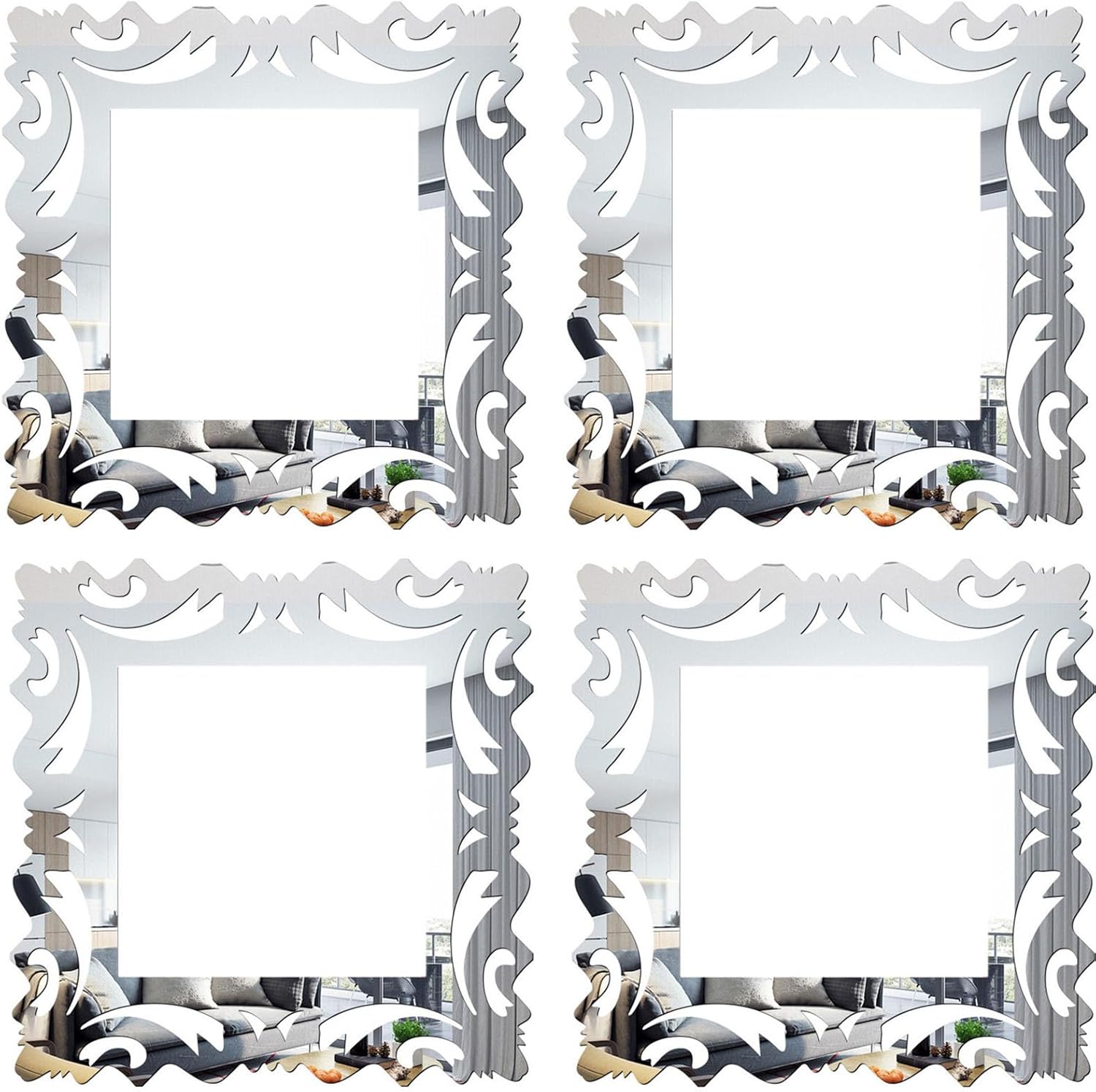 4Pcs Light Switch Surround, Acrylic Square Switch Surround Protective ...