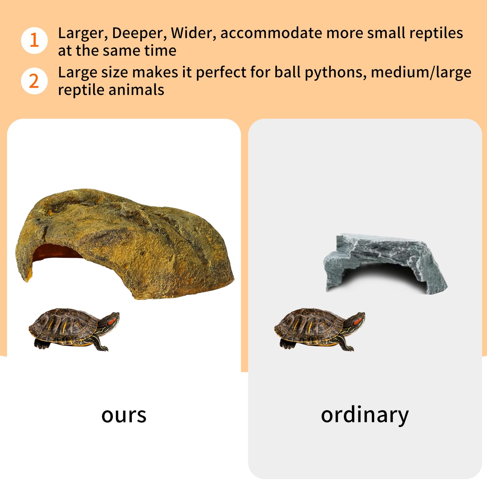 Snapklik.com : Extra Large Reptile Rock Hide Cave Bearded Dragon ...