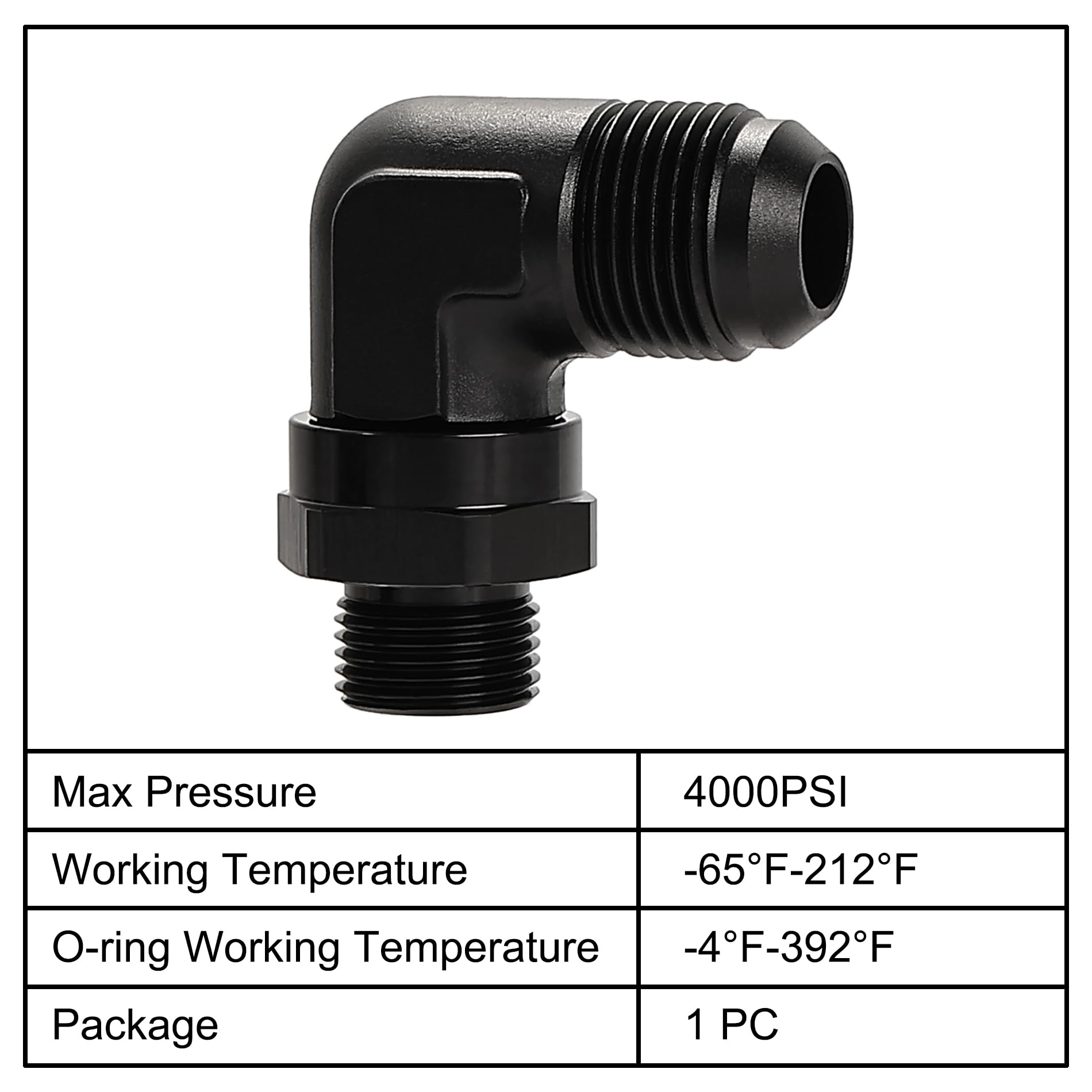 Snapklik.com : 12AN Flare To 10AN ORB Male Swivel Adapter Fitting 90 ...