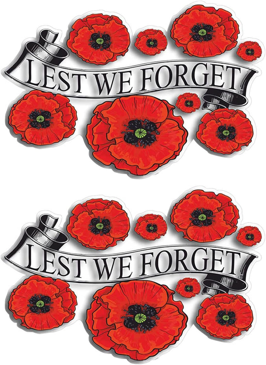 Lest we Forget Poppy Flower, Remembrance Day Sticker, Poppy Flower ...