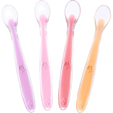Amazon.com: PandaEar Baby Silicone Soft Spoons| Training Feeding for ...