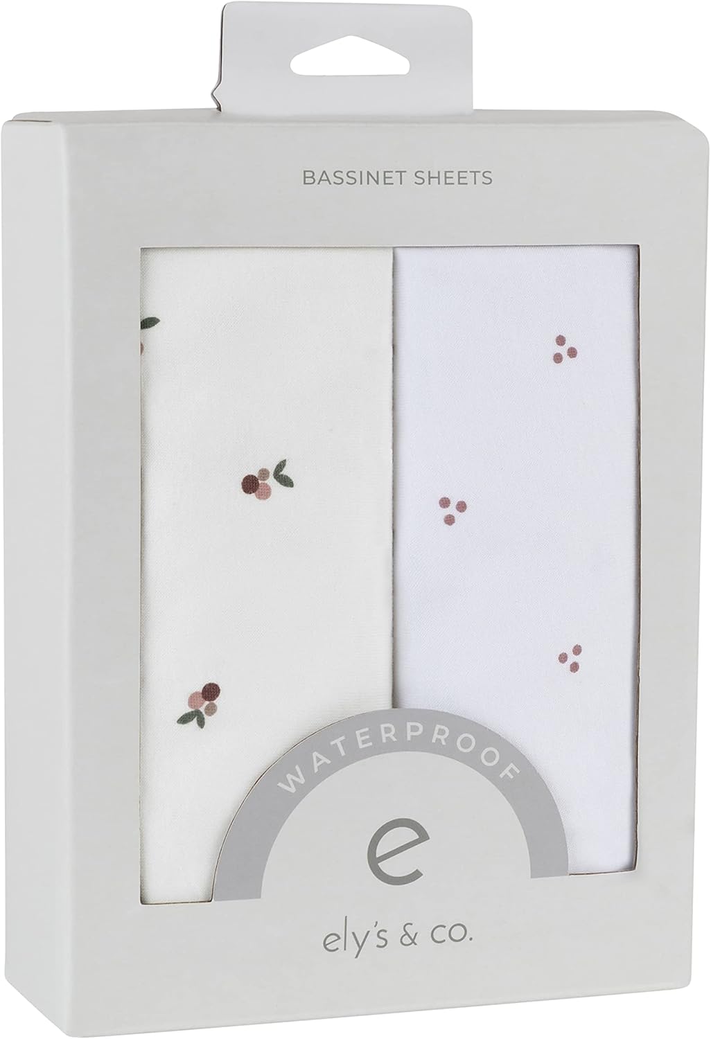 Amazon.com: Ely's & Co. Patent Pending Waterproof Bassinet Sheets, 100% Cotton with Waterproof ...