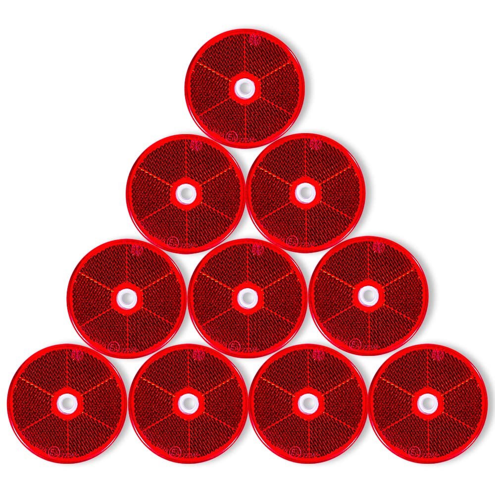 Snapklik.com : MYSBIKER 10Pack Front Reflector,Round Reflector For ...