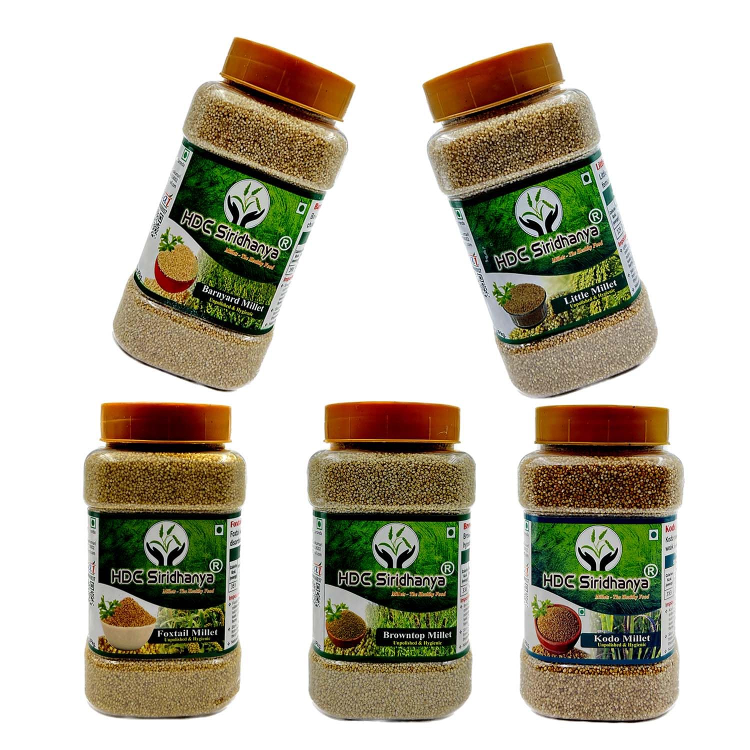 Buy Siridhanya Unpolished Positive Millets Foxtail 650g, Kodo 650g ...