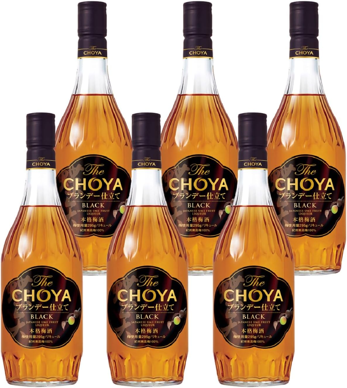 Amazon.co.jp: チョーヤ梅酒 The CHOYA ブランデー仕立て BLACK 700ml×6本 : 食品・飲料・お酒