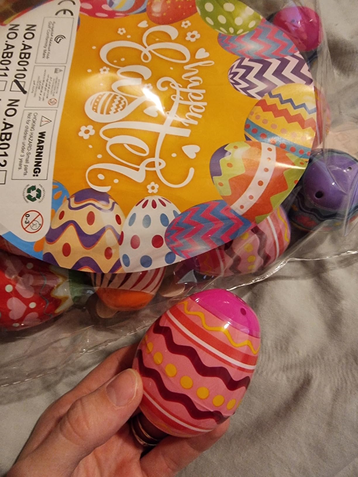 Veroda 24pcs Prefilled Easter Eggs with Toys Plastic Colourful Surprise ...