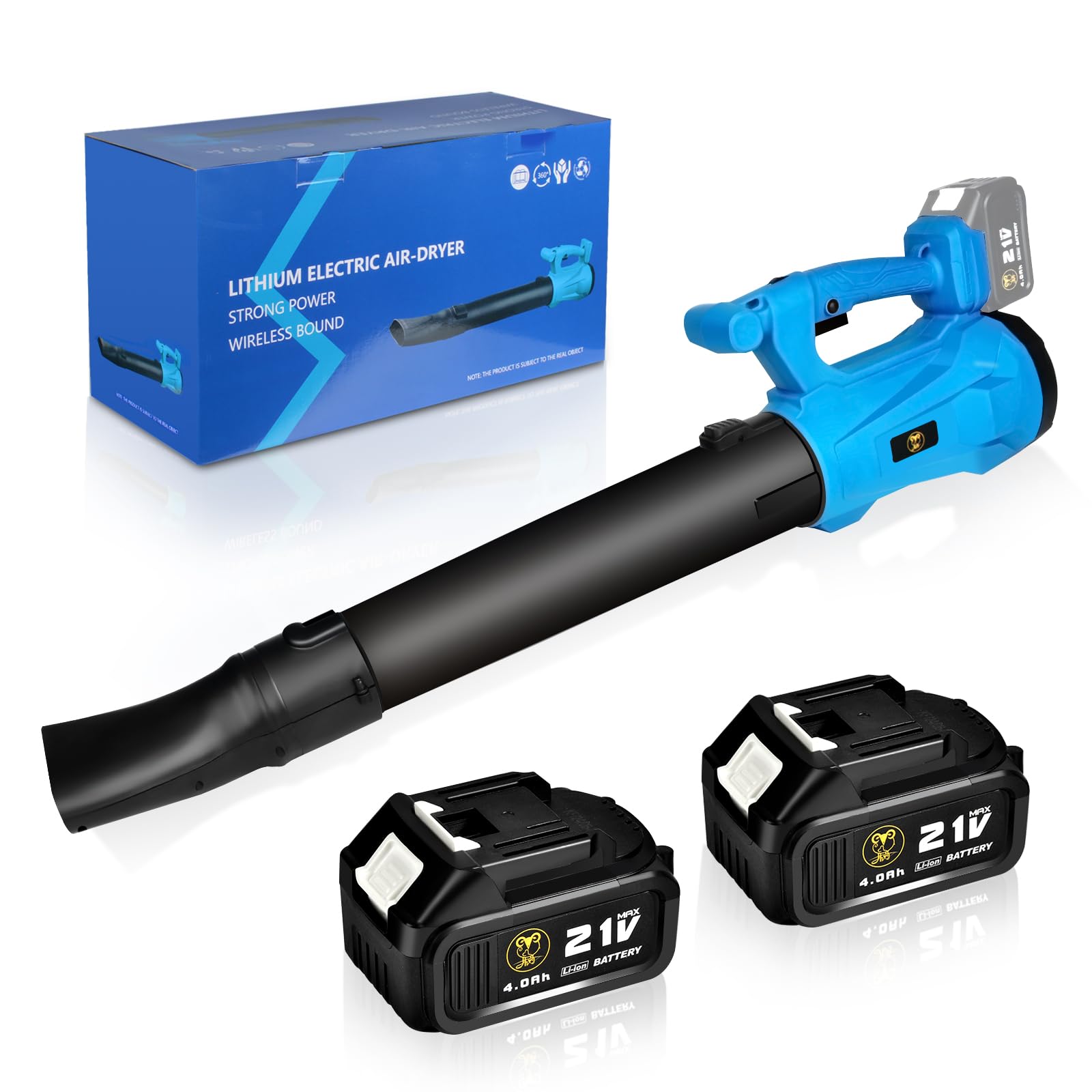 Amazon.com: Leaf Blower Cordless, 580CFM Brushless Electric Leaf Blower ...