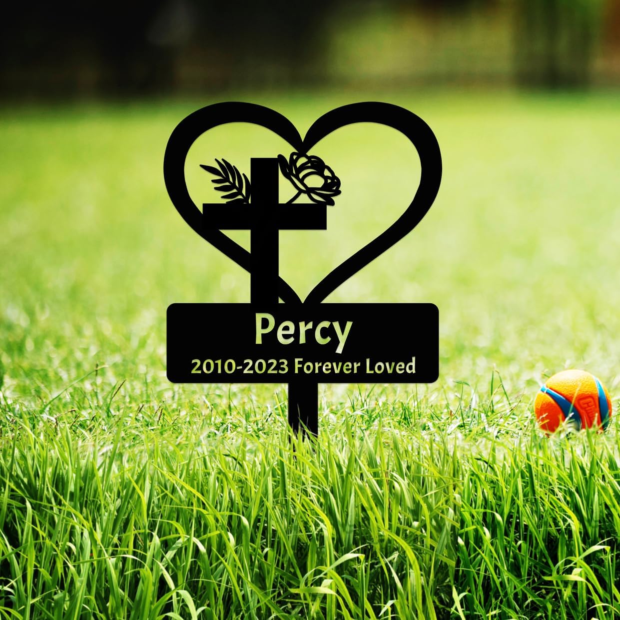 Amazon.com: Goodqueen Custom Cross Grave Marker, Personalized Metal Dog ...