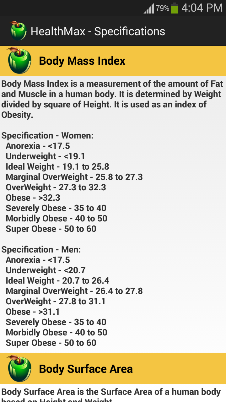 HealthMax - Health Calculator - App on Amazon Appstore