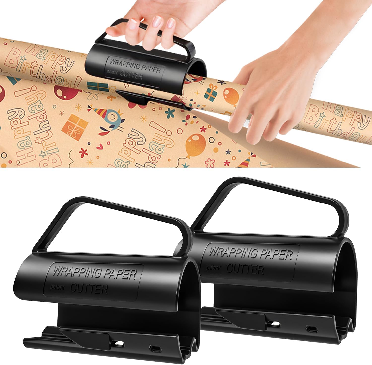 Amazon.com : BANGDAERGE 2Pcs Wrapping Paper Roll Cutter Wrapping Paper ...