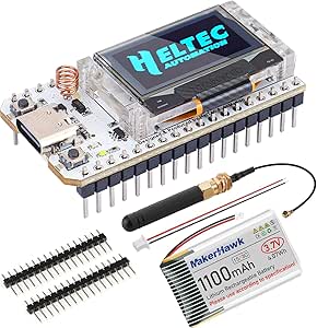 Amazon.com: ESP32 LoRa V3 Module Board with 1100mAh Battery Set - with ...