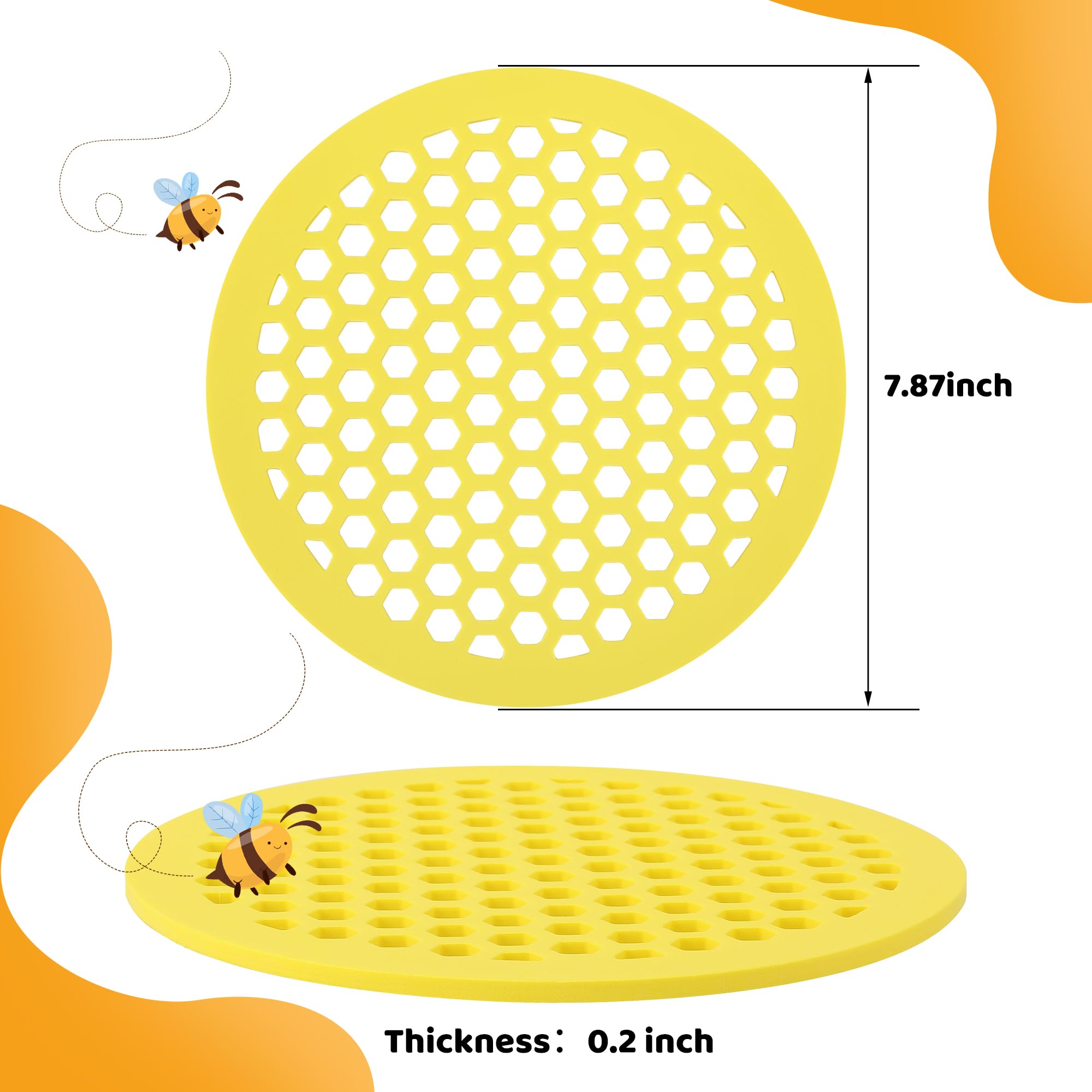 Snapklik.com : DECOHS 4 Pack Floating Bee Island- 7.87 Inch EVA Foam ...