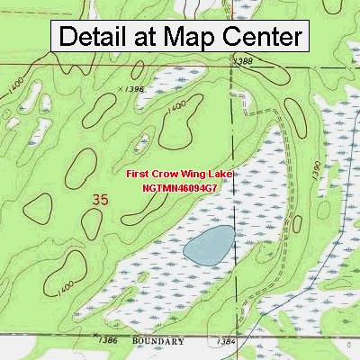 Amazon.com: USGS Topographic Quadrangle Map - First Crow Wing Lake ...