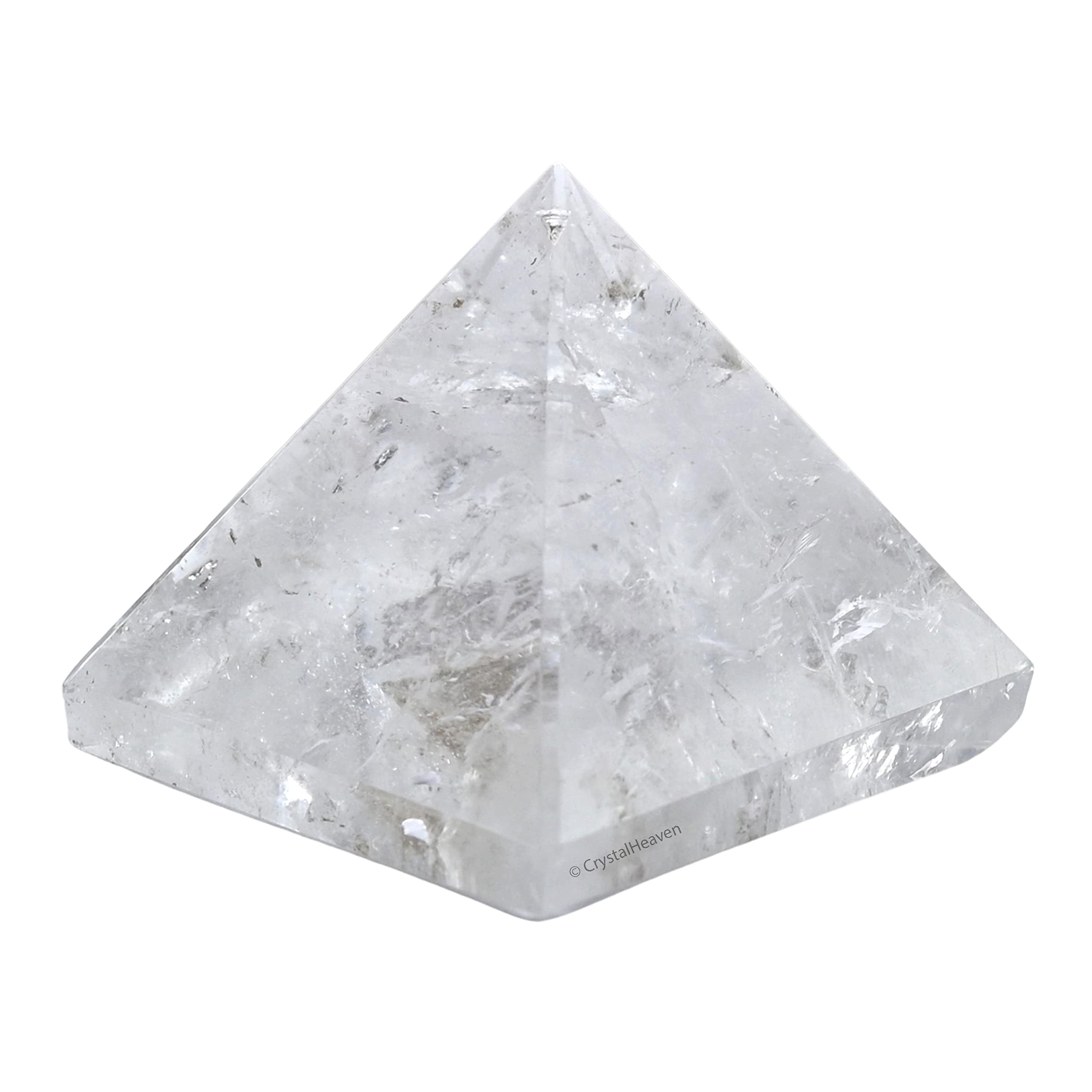 Buy Clear Quartz Pyramid - 2" Inch Crystal Pyramid for Positive Energy ...
