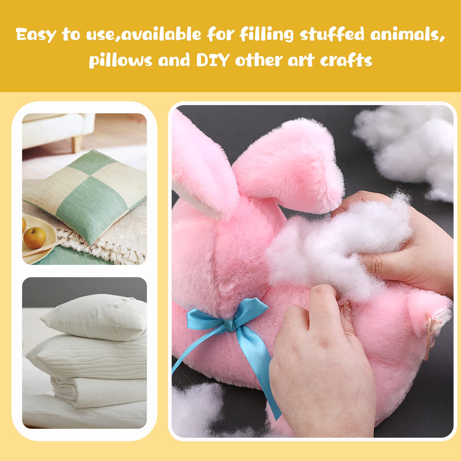Snapklik.com : Polyester Fiber Fill Stuffing, 2LB Stuffing For Stuffed ...