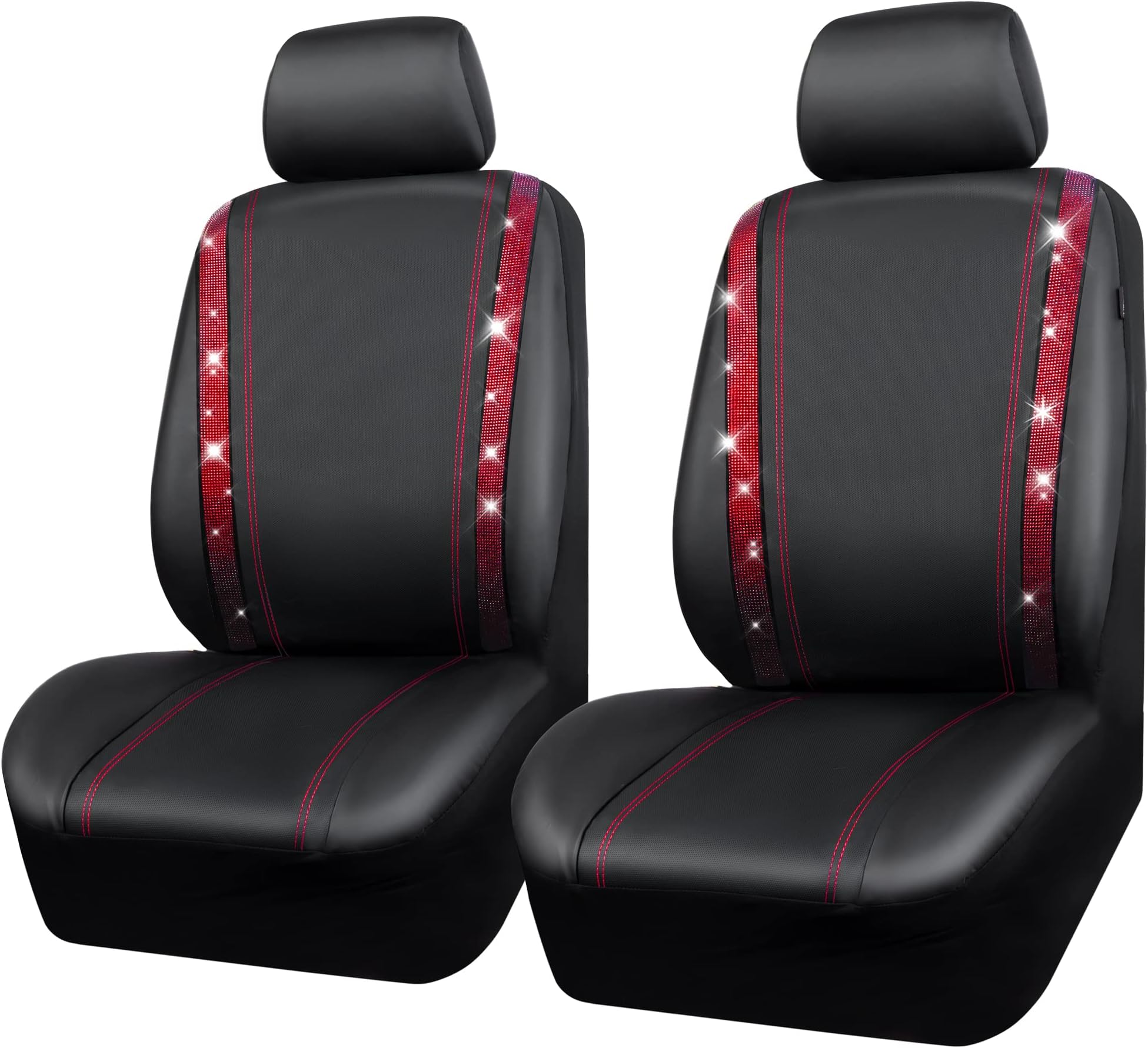 Amazon.com: Jusen 17 Pack Bling Car Seat Covers Set Car Diamond ...