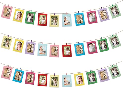 30 PCS Photo Display String With Wooden Clips - 4 X 6 Inch Hanging ...
