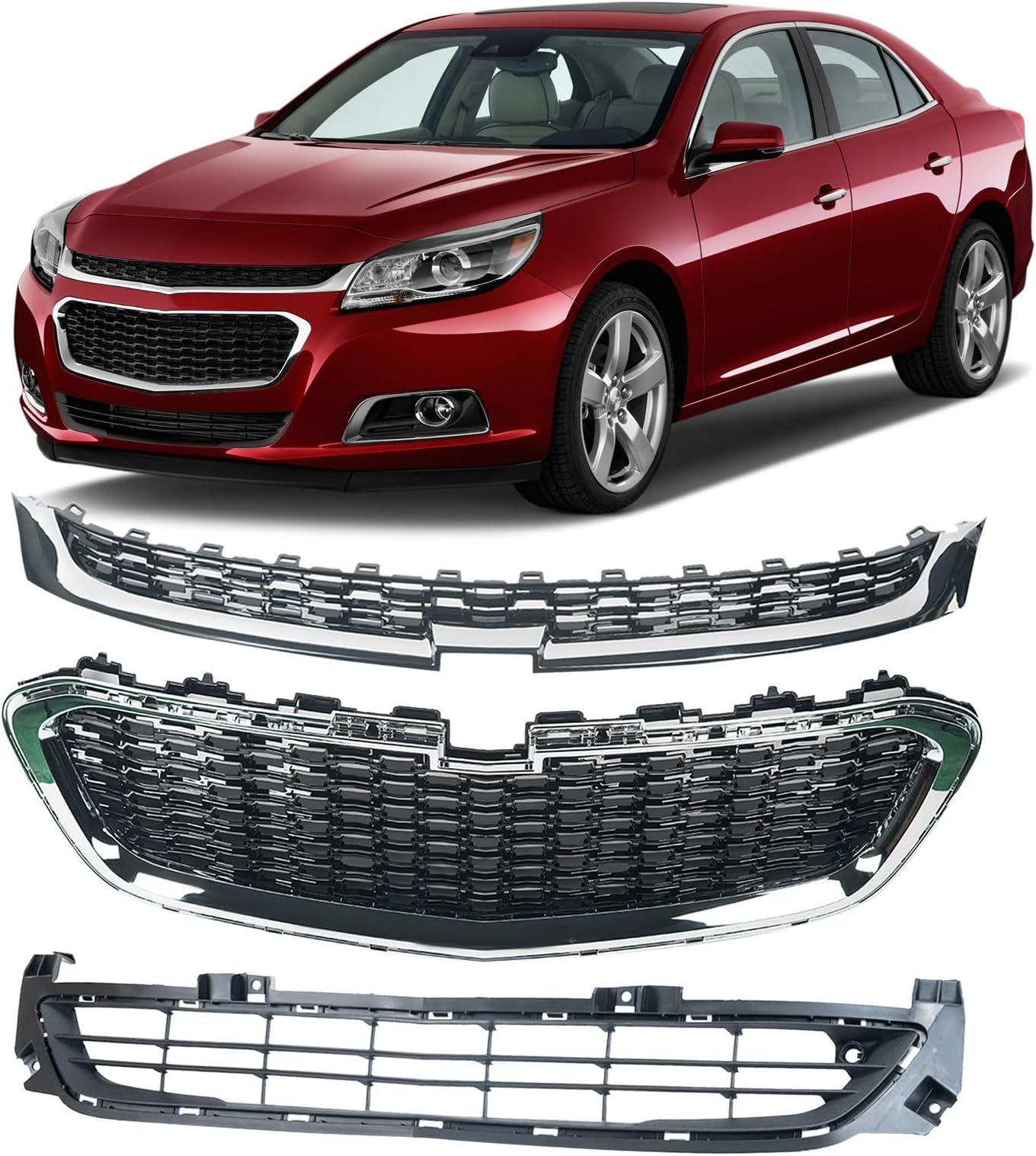 Amazon.com: GRAND ORANGE Front Bumper Lower Grille Grill Compatible ...