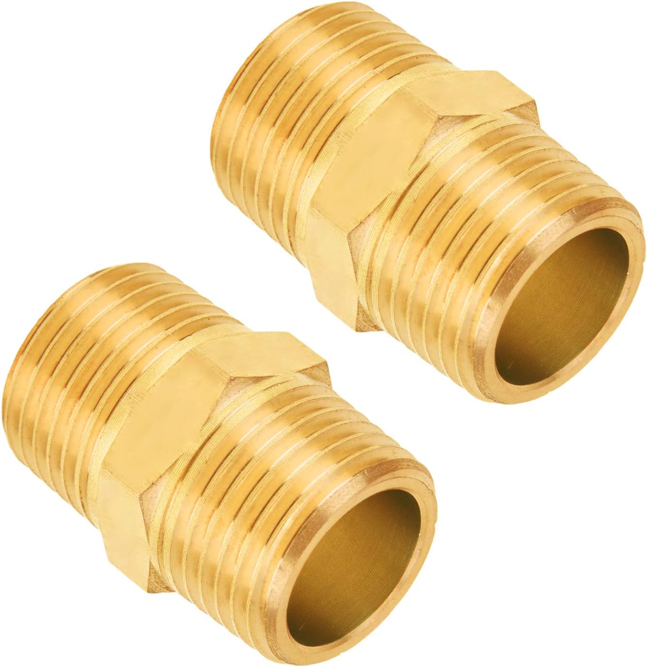 Amazon.com: SUNGATOR 1/2 Inch Male Hex Nipples, 1/2'' NPT Male Brass ...