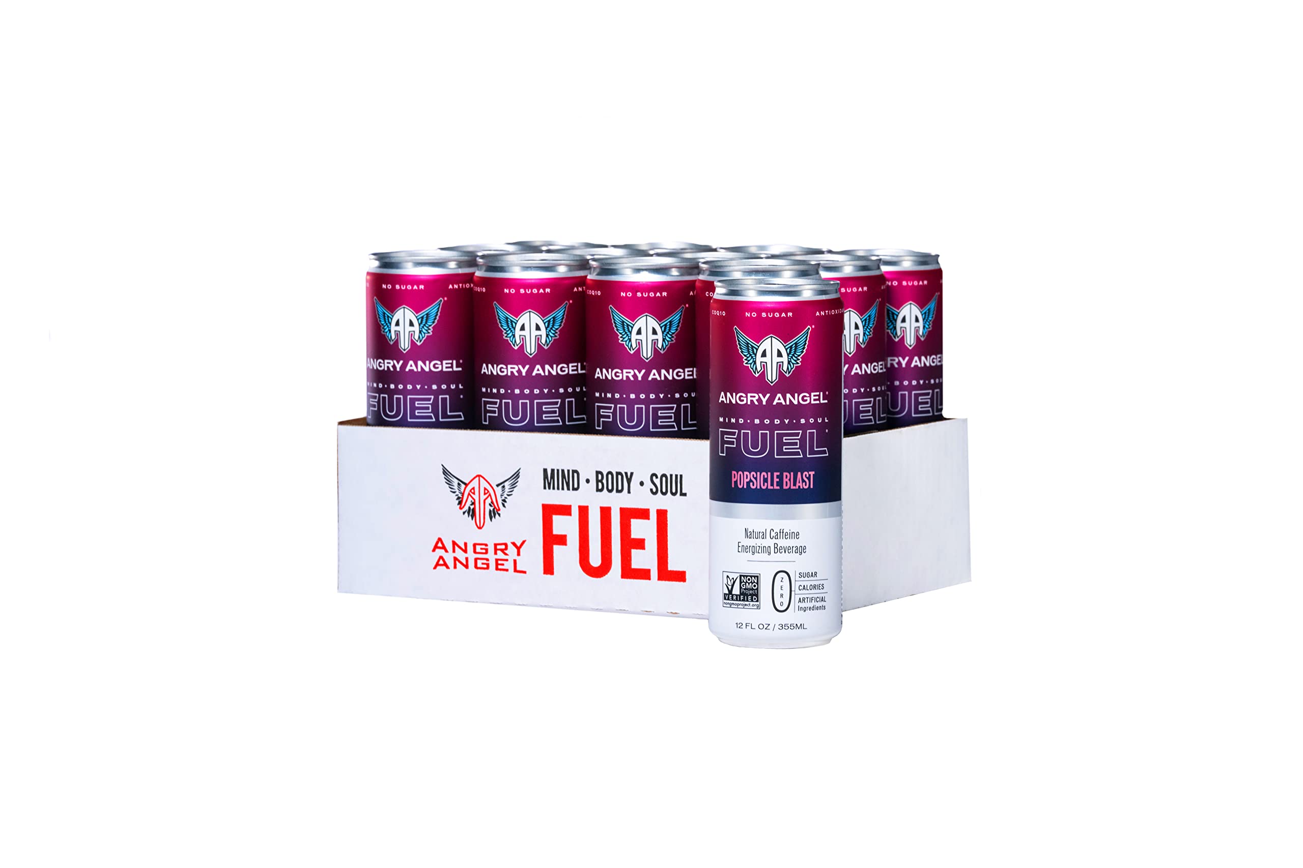 Buy Angry Angel Popsicle Blast Natural Energy Drink (12 count) - Zero ...