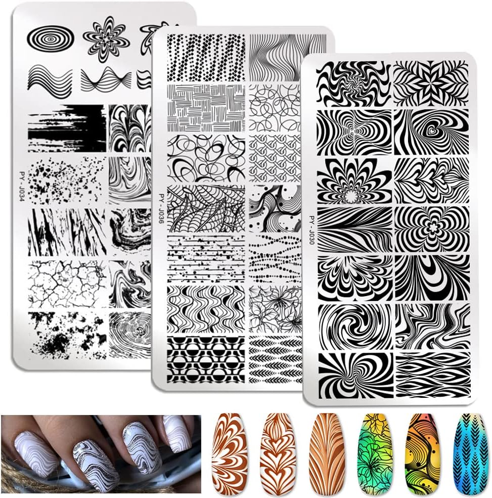 KADS Maniküre Stempelschablonen Nail Art Plates Stamping Nagel ...
