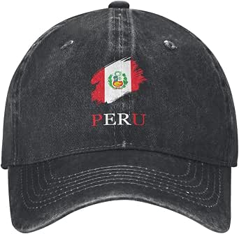 Brush Peruvian Peru Flag Unisex Vintage Hat Washed Denim Unstructured ...