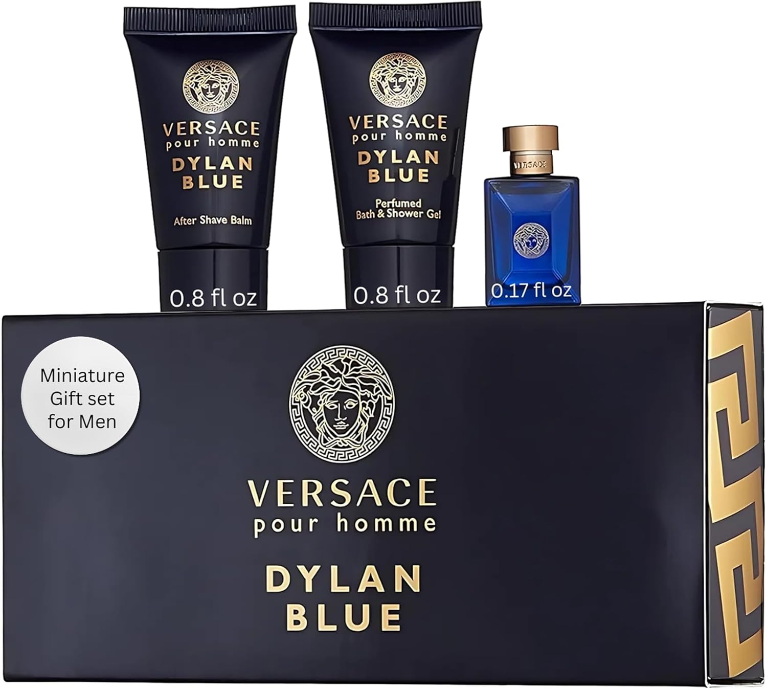 Versace Dylan Blue Mini Gift Set (.17EDT,.8ASB,.8SG) : Amazon.ca ...