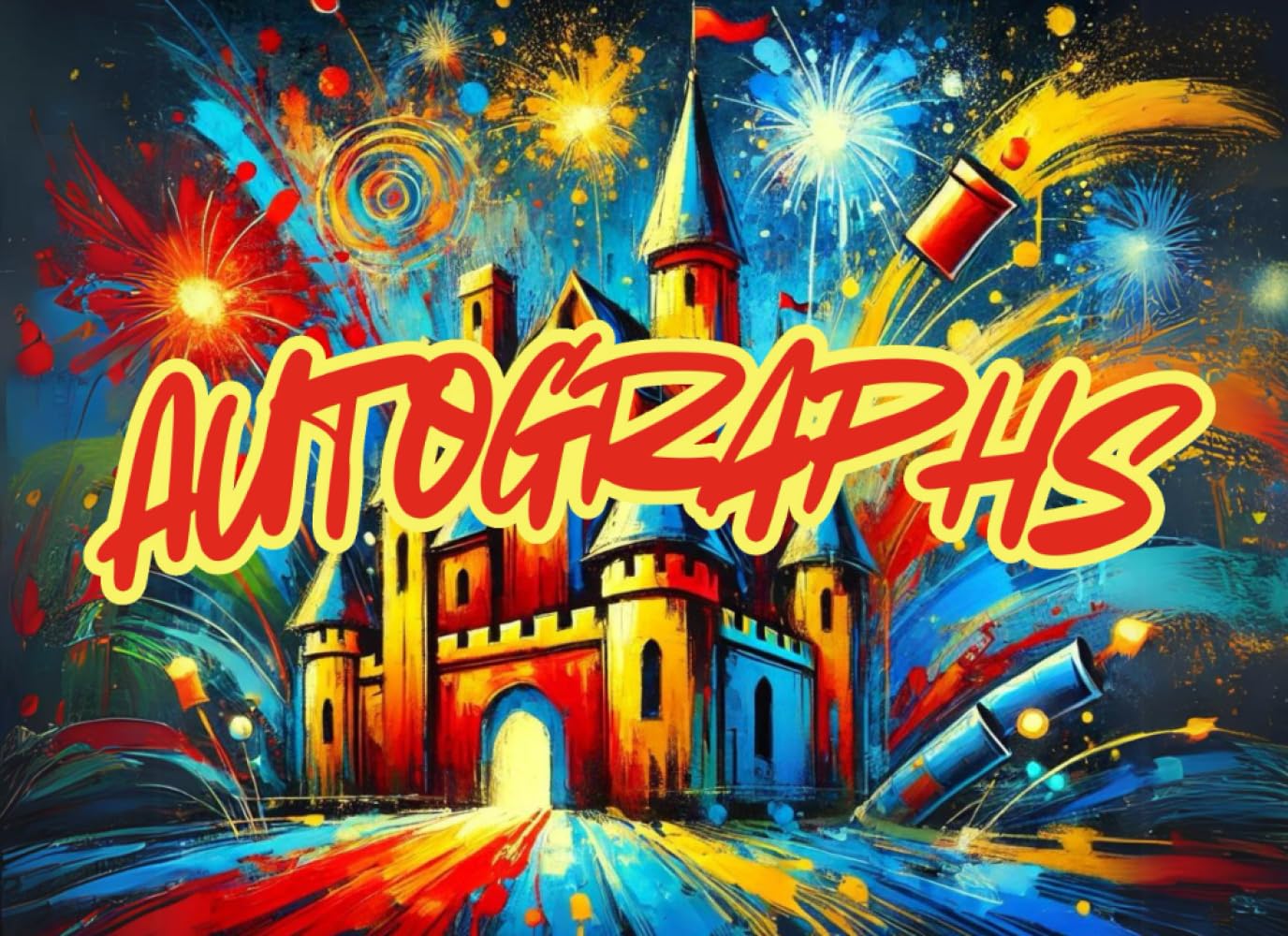 Autograph and Photo Book for Kids: Blank Scrapbook with Castle Cover ...