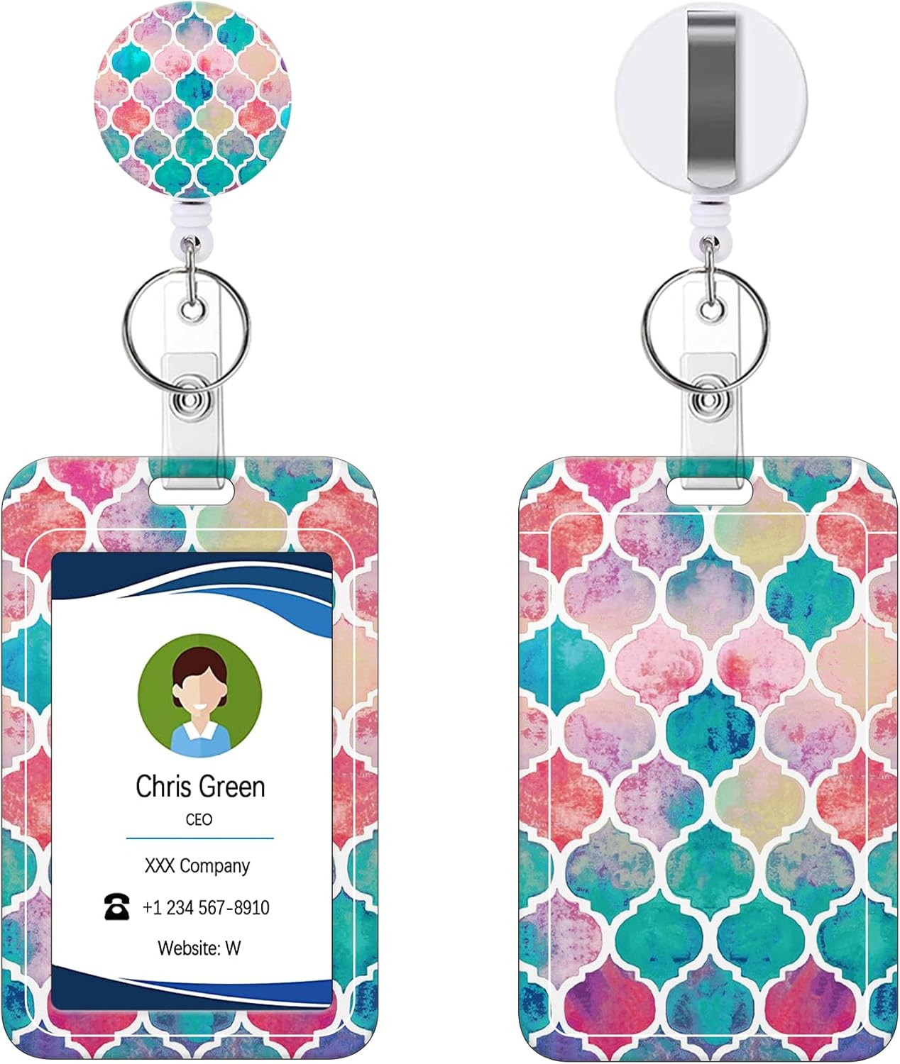 Amazon.com : Badge Holder Retractable Badge Reel with Belt Clip ...