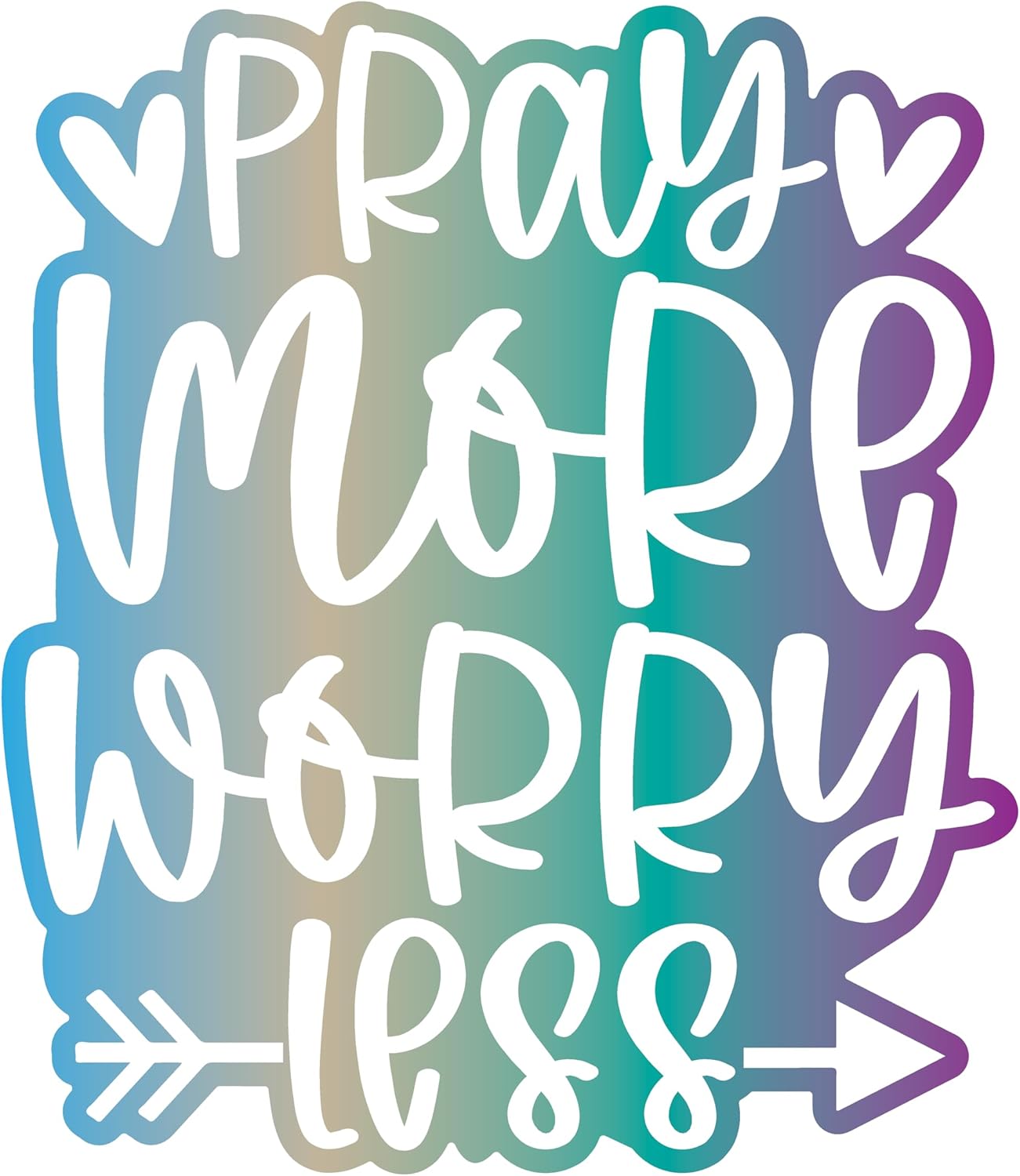 Amazon.com - Inspirational Quote Pray More Worry Less Motivational ...