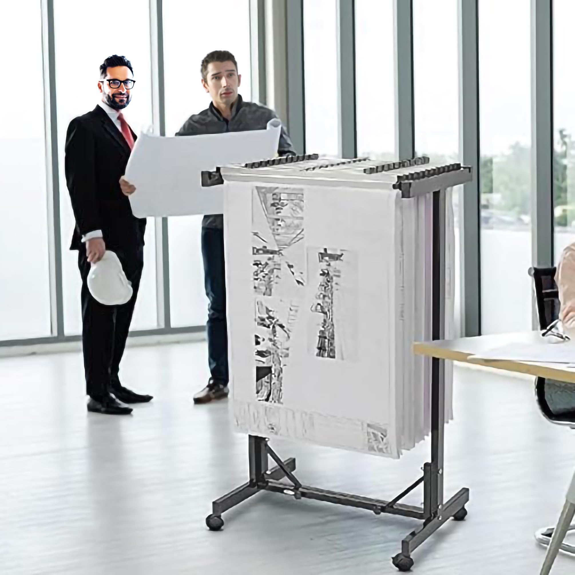 Snapklik.com : FixtureDisplays 24" Blueprint File Hanging Clamp