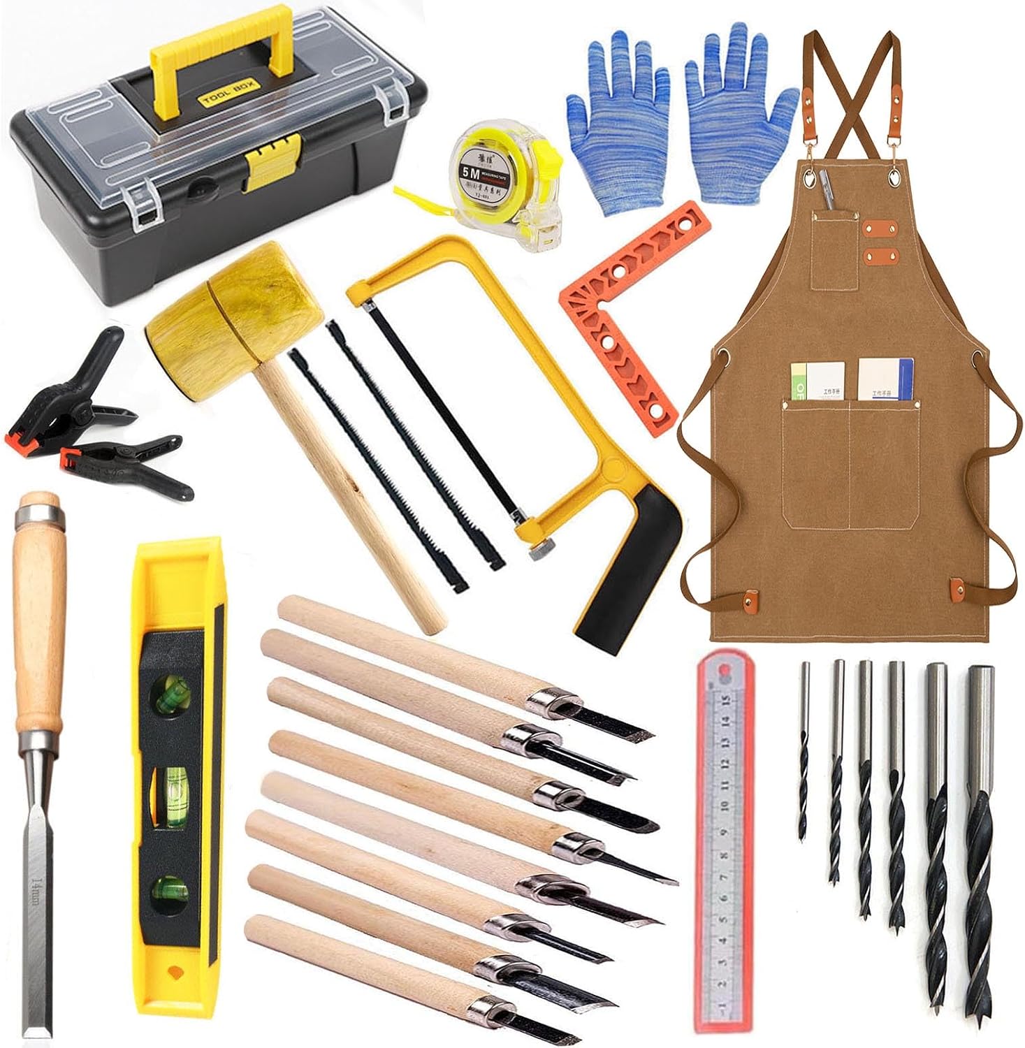 QeeHeng Kids Tool Sets, Real Kids Tool Kit, Tool Box, Hammer, Saw ...