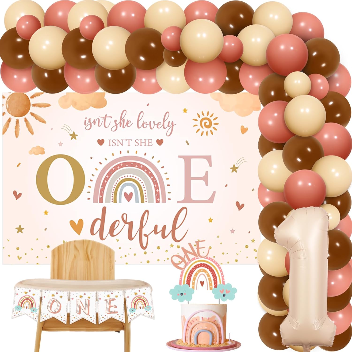 Amazon.com: Isn't She Lovely Isn't She Onederful Decorations, Boho ...
