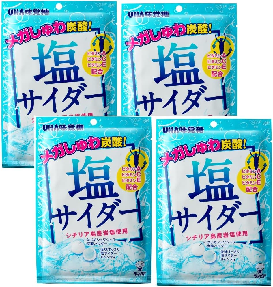Amazon.co.jp: UHA味覚糖 塩サイダー 66g× 4袋 : 食品・飲料・お酒