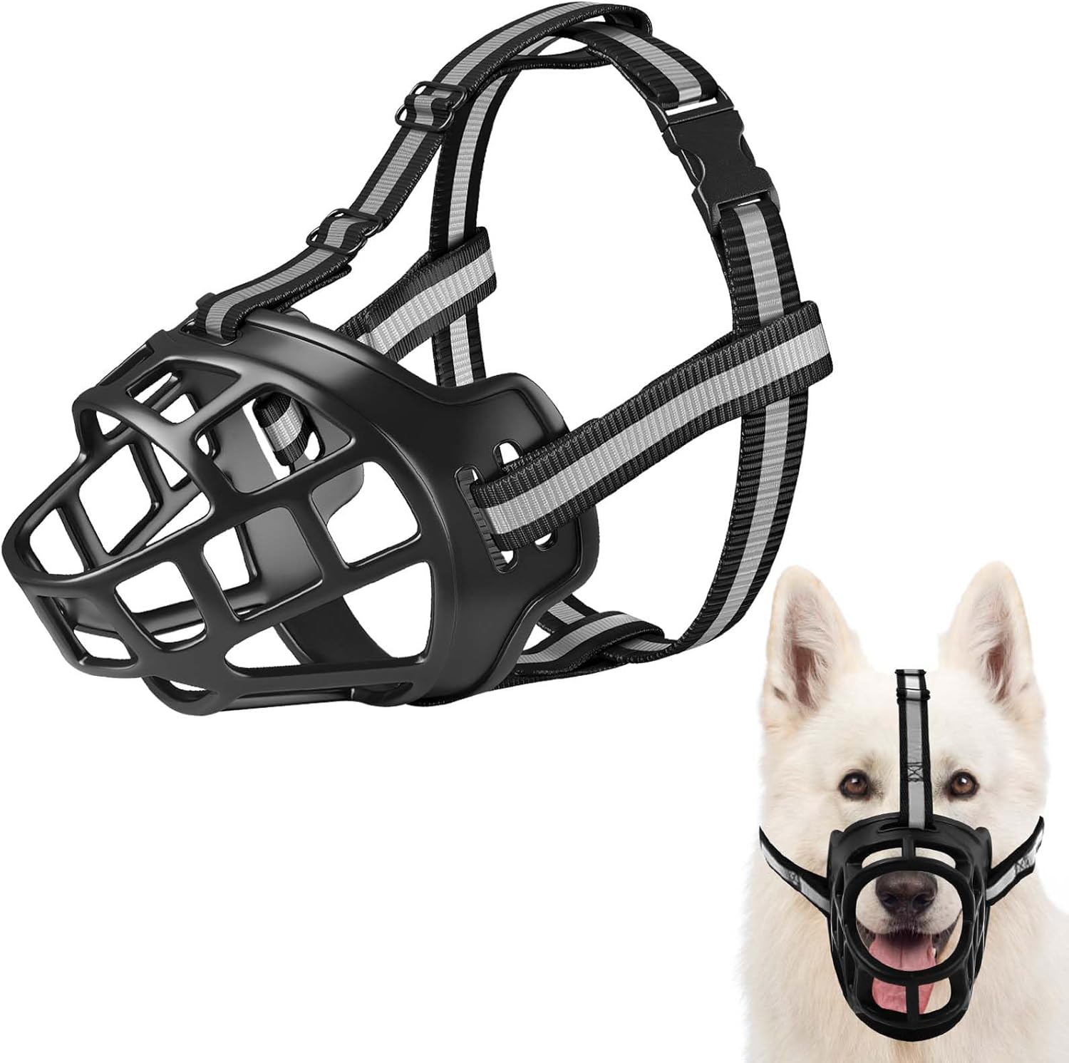 LISAPRO Bozal para Perro,Bozal para Perro Ajustable，Evita Que Las ...