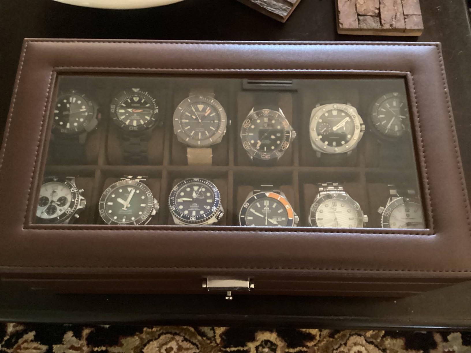 Amazon.com: ProCase Watch Box for Men, 12 Slot Mens Watch Case With ...