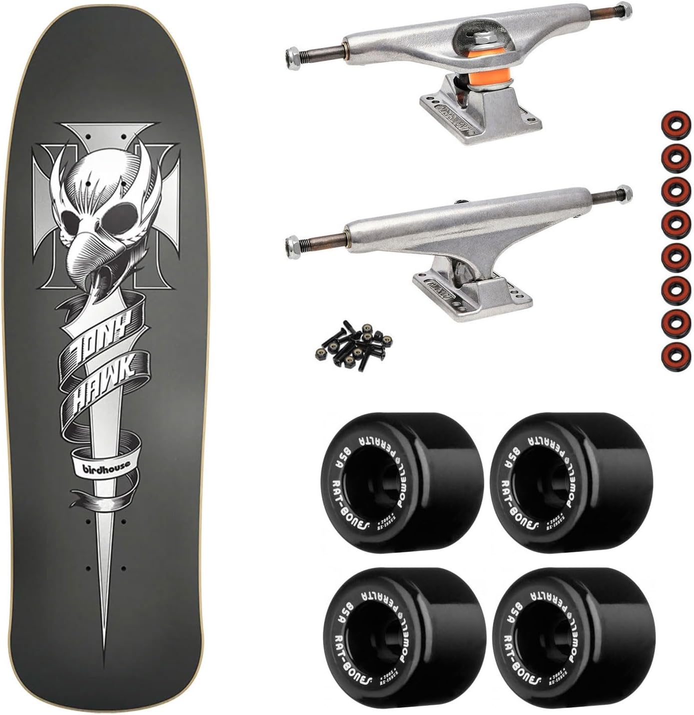 Amazon.com : Birdhouse Tony Hawk Crest Old School Skateboard Complete ...