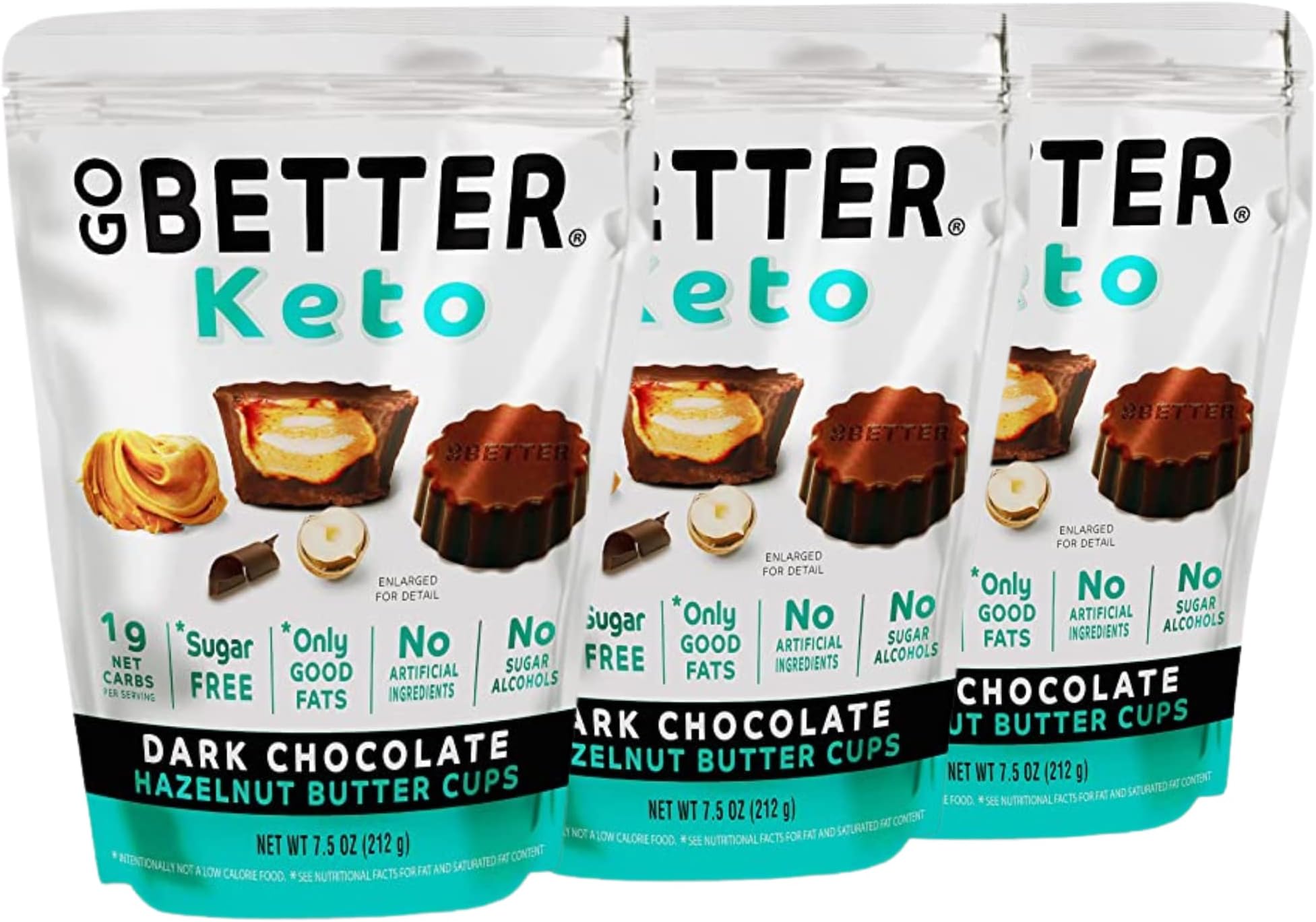 Amazon.com : GO BETTER Keto Cups | 1 Net Carb, Gluten Free, No Sugar ...