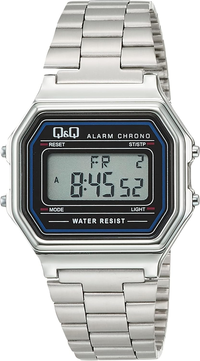 Amazon.co.jp: [シチズン Q&Q] 腕時計 キューアンドキュー デジタル 多機能 防水 メタルバンド G01A-001VK シルバー : ファッション