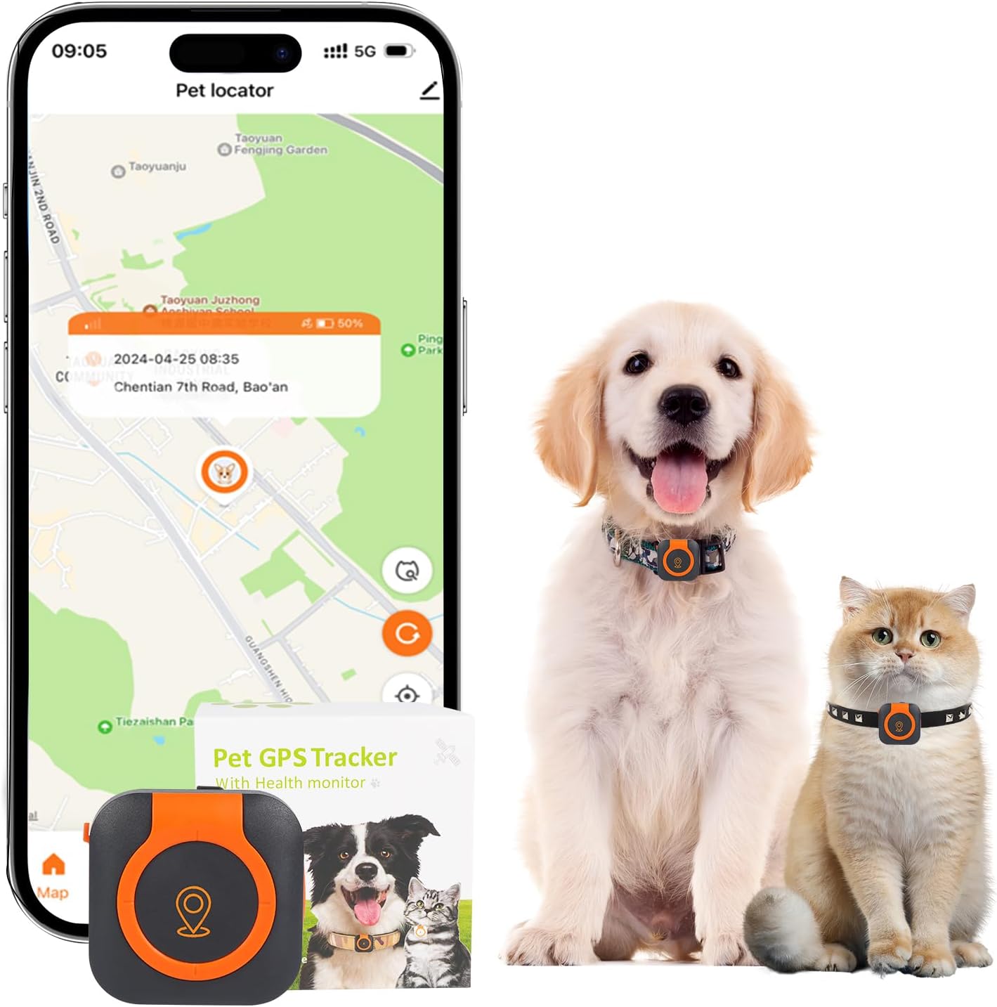 Amazon.com: TKMARS GPS Tracker for Large Dogs Pets Animals Tracking ...
